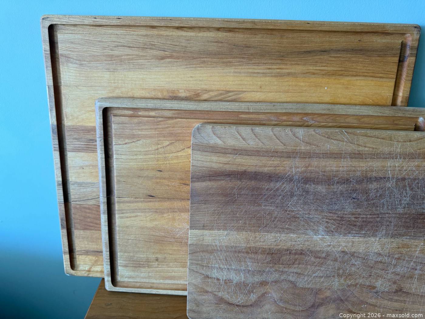 Three Wood Cutting Boards | Maxsold