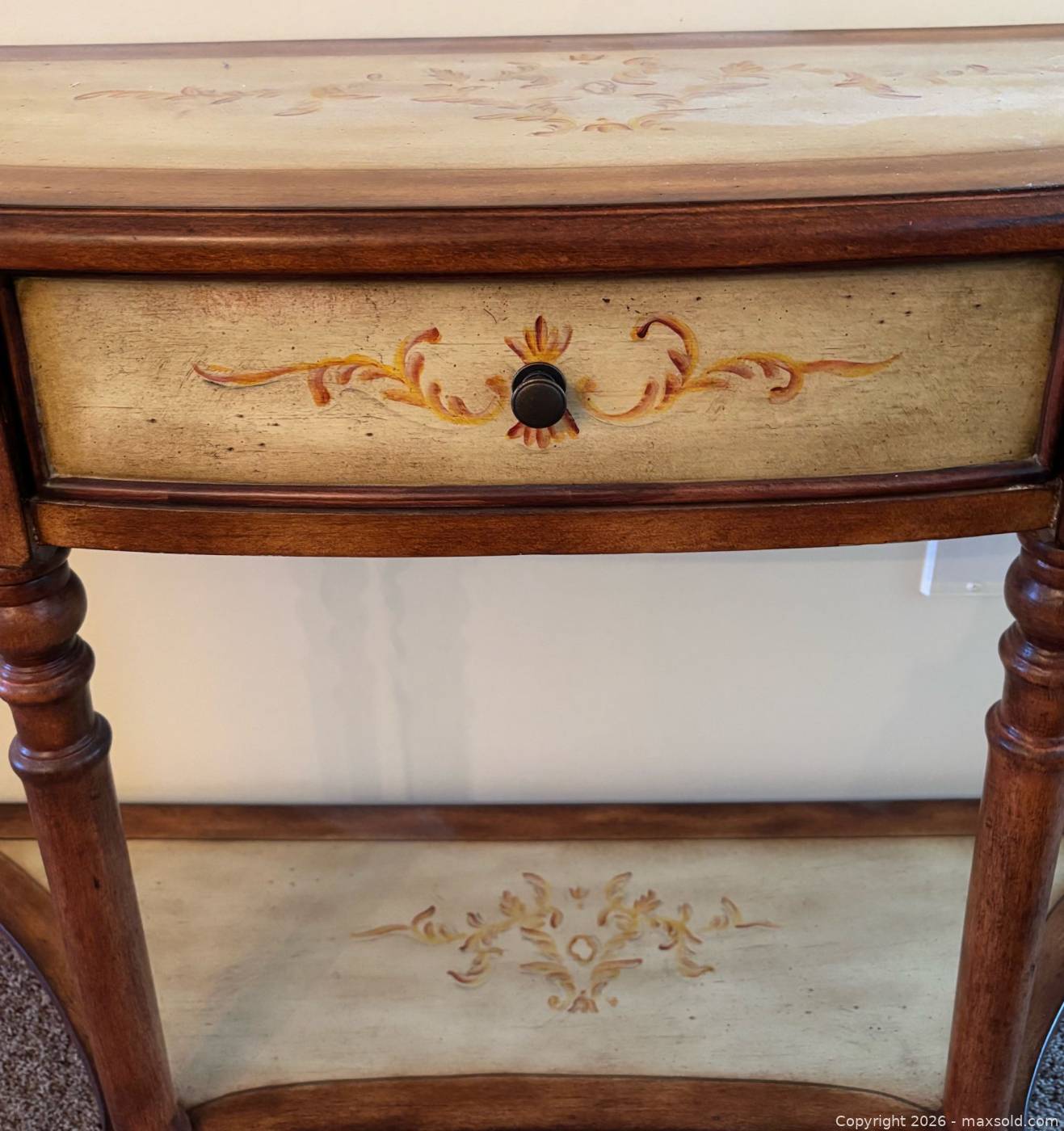 French Provincial Solid Wood Console Table | Maxsold
