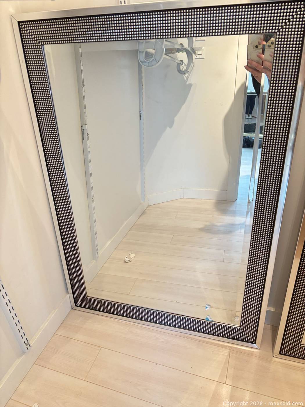 Pair of 42 x 29.5 in silver wall mirrors | Maxsold