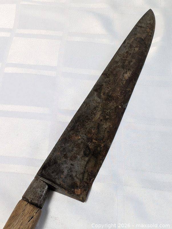 Early hand forged butcher's blade 13" | Maxsold