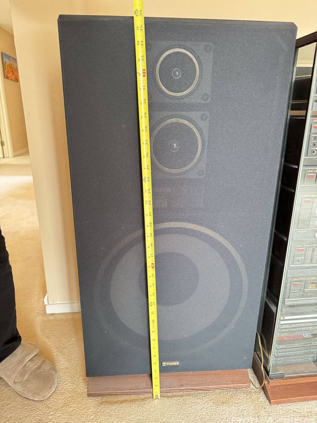 Fisher stereo cabinet system with components | Maxsold