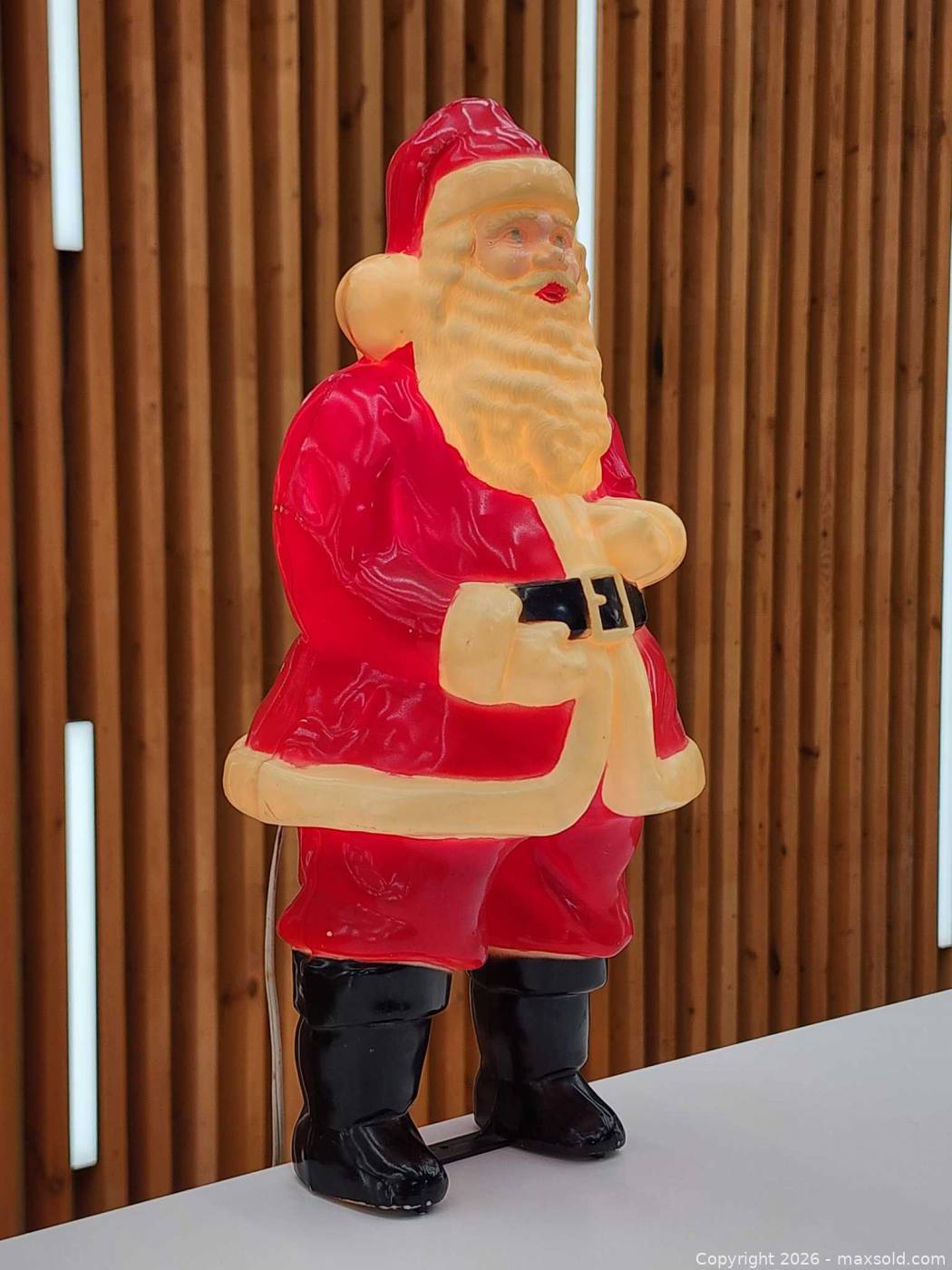 Vintage 17" Hard Plastic Light-Up Santa Claus | Maxsold
