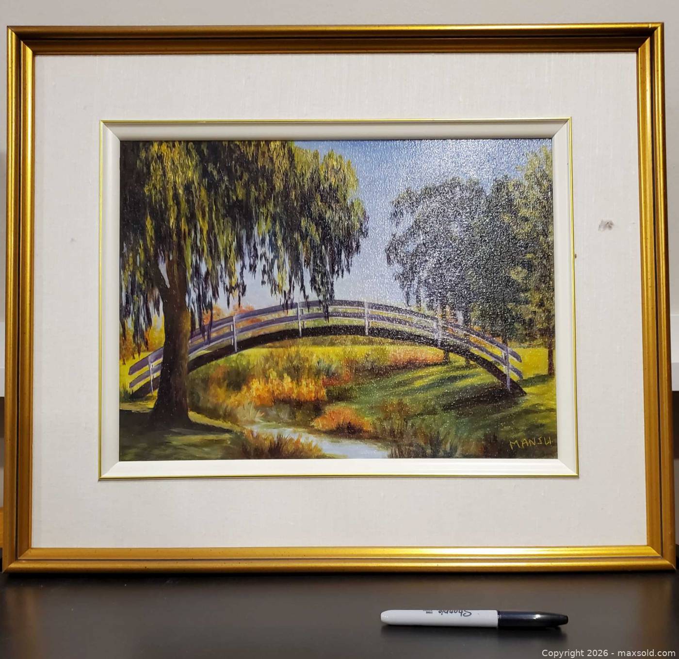 Original oil painting Bridge at Mooneys Bay | Maxsold