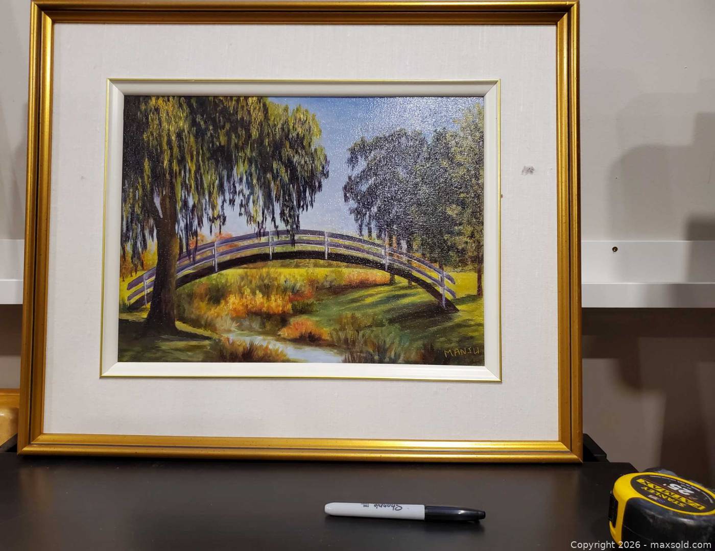 Original oil painting Bridge at Mooneys Bay | Maxsold