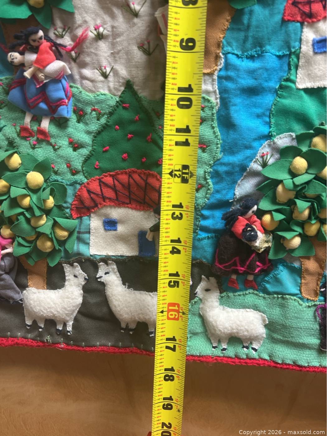 Handmade Peruvian Folk Art Textile Wall Hanging 17"H | Maxsold