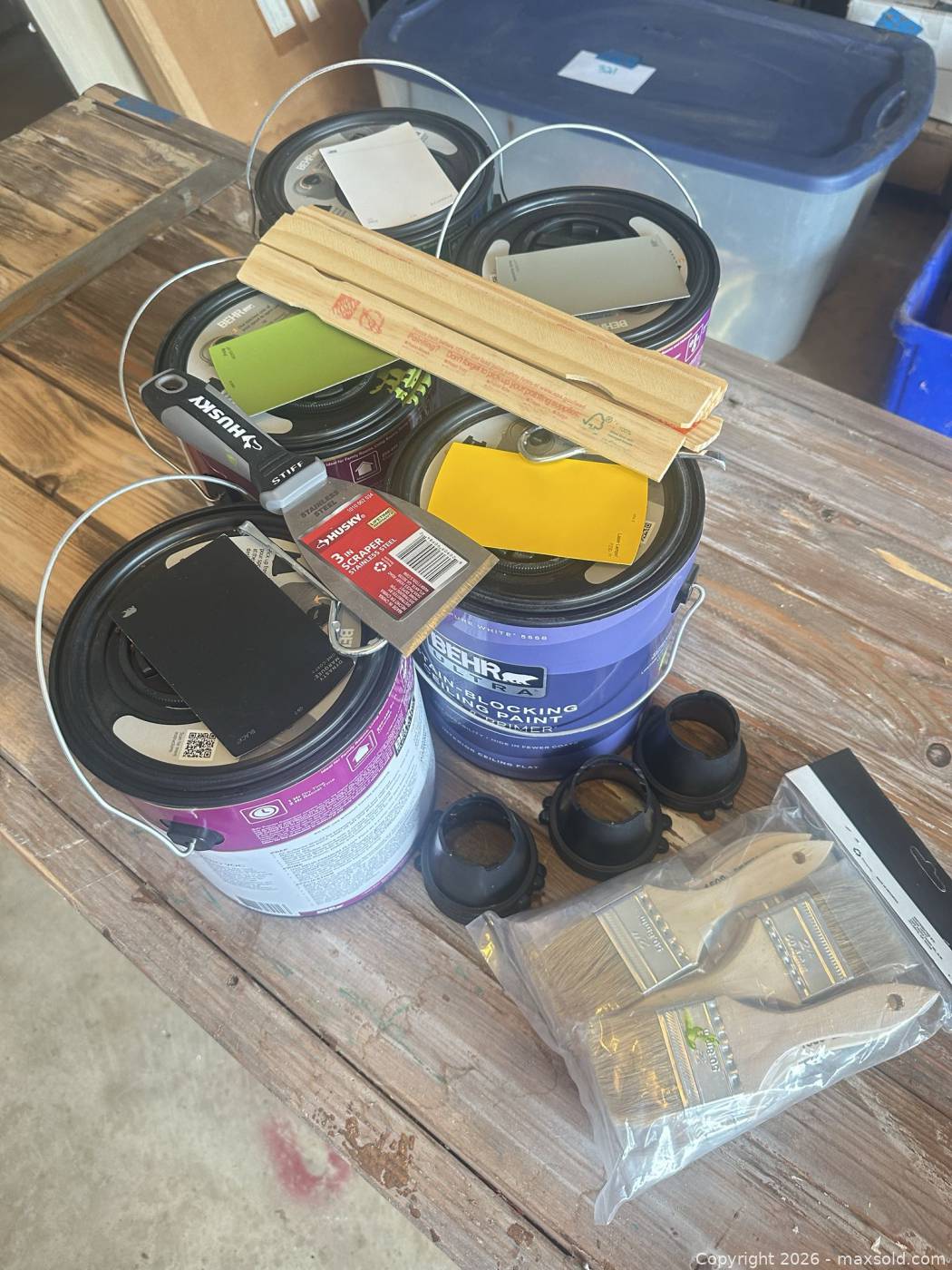 BEHR 1-gallon paint cans and supplies | Maxsold