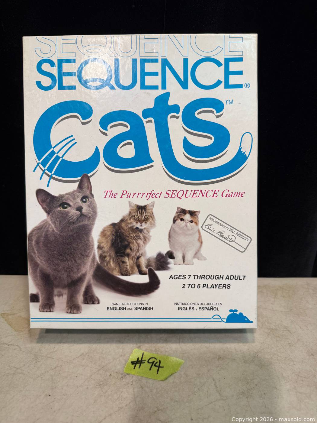 Jax Sequence Cats board game | Maxsold