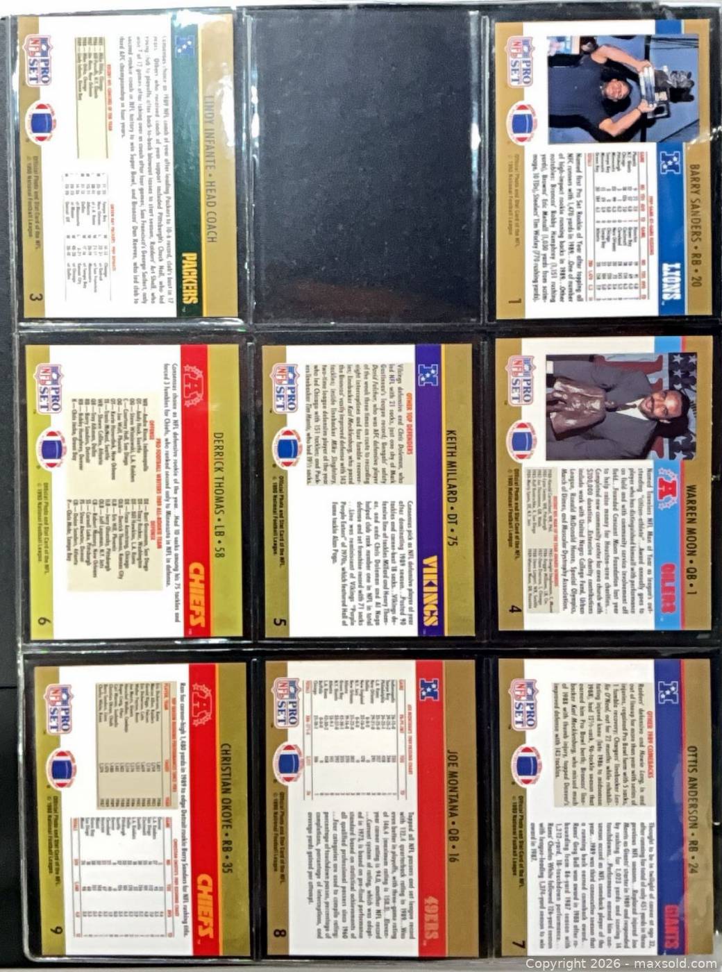 1990 Pro Set NFL Football Trading Cards | Maxsold