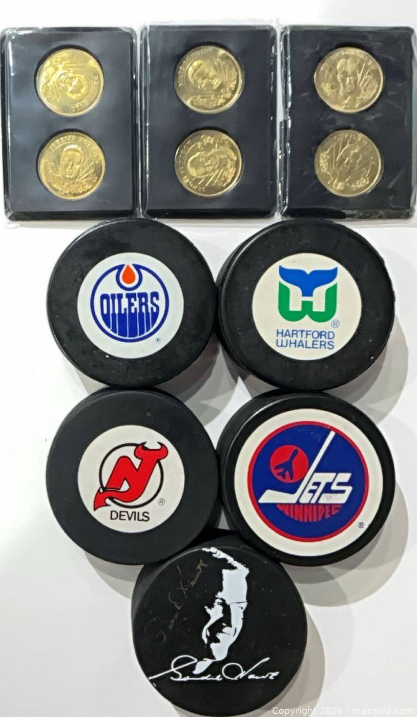 NHL Team Pucks & Player Coins, 11-Piece | Maxsold