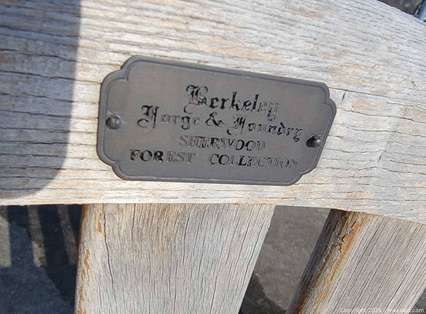 Berkeley Forge & Foundry wooden bench | Maxsold