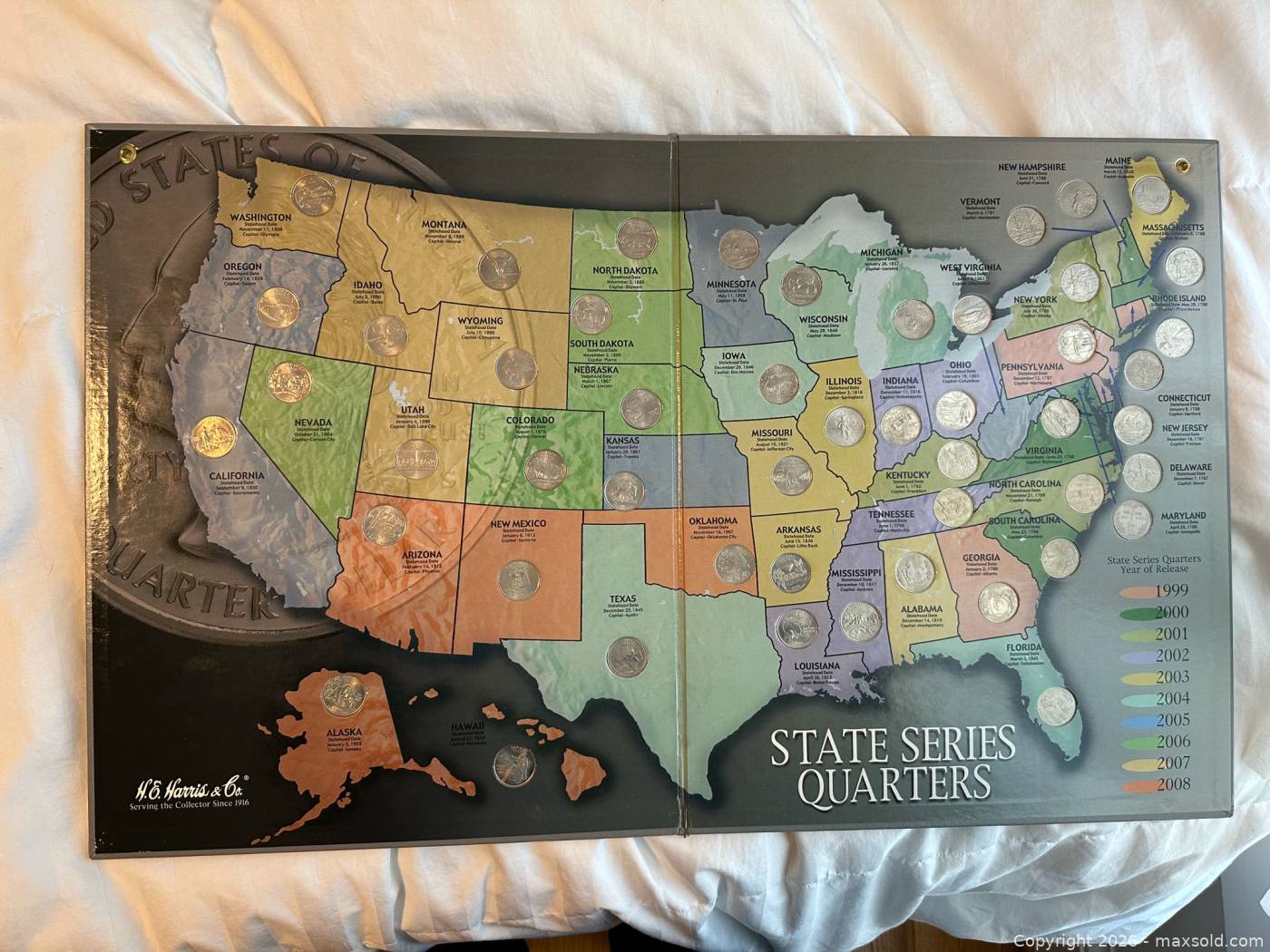 50 State Quarters Map Collection | Maxsold