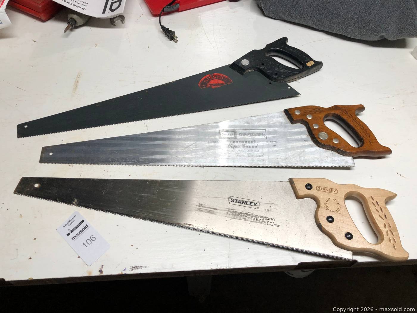 Stanley, Craftsman, Disston panel hand saws | Maxsold