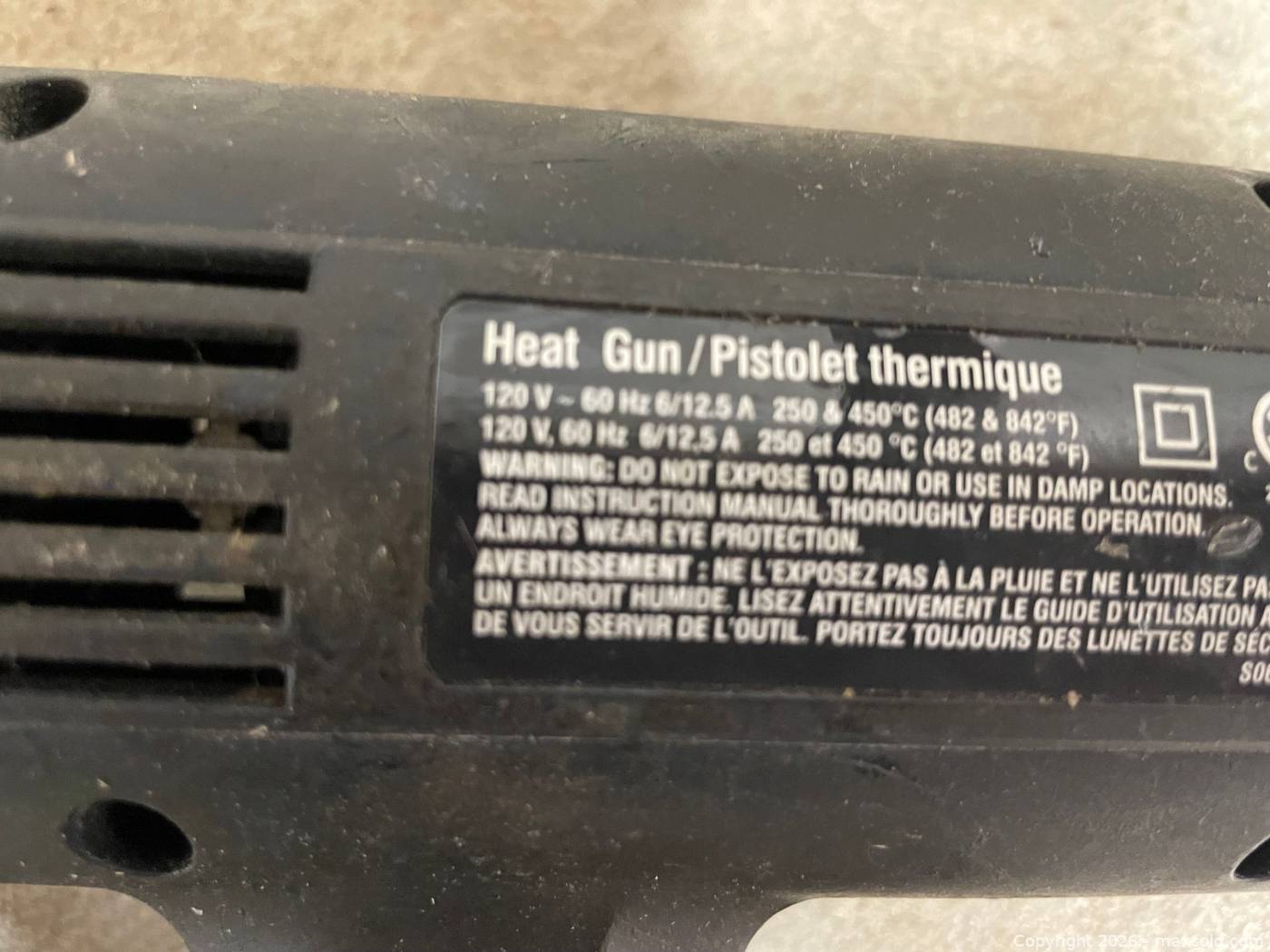 Mastercraft heat gun, Weller 8200 soldering gun, two small Blue-brand ...
