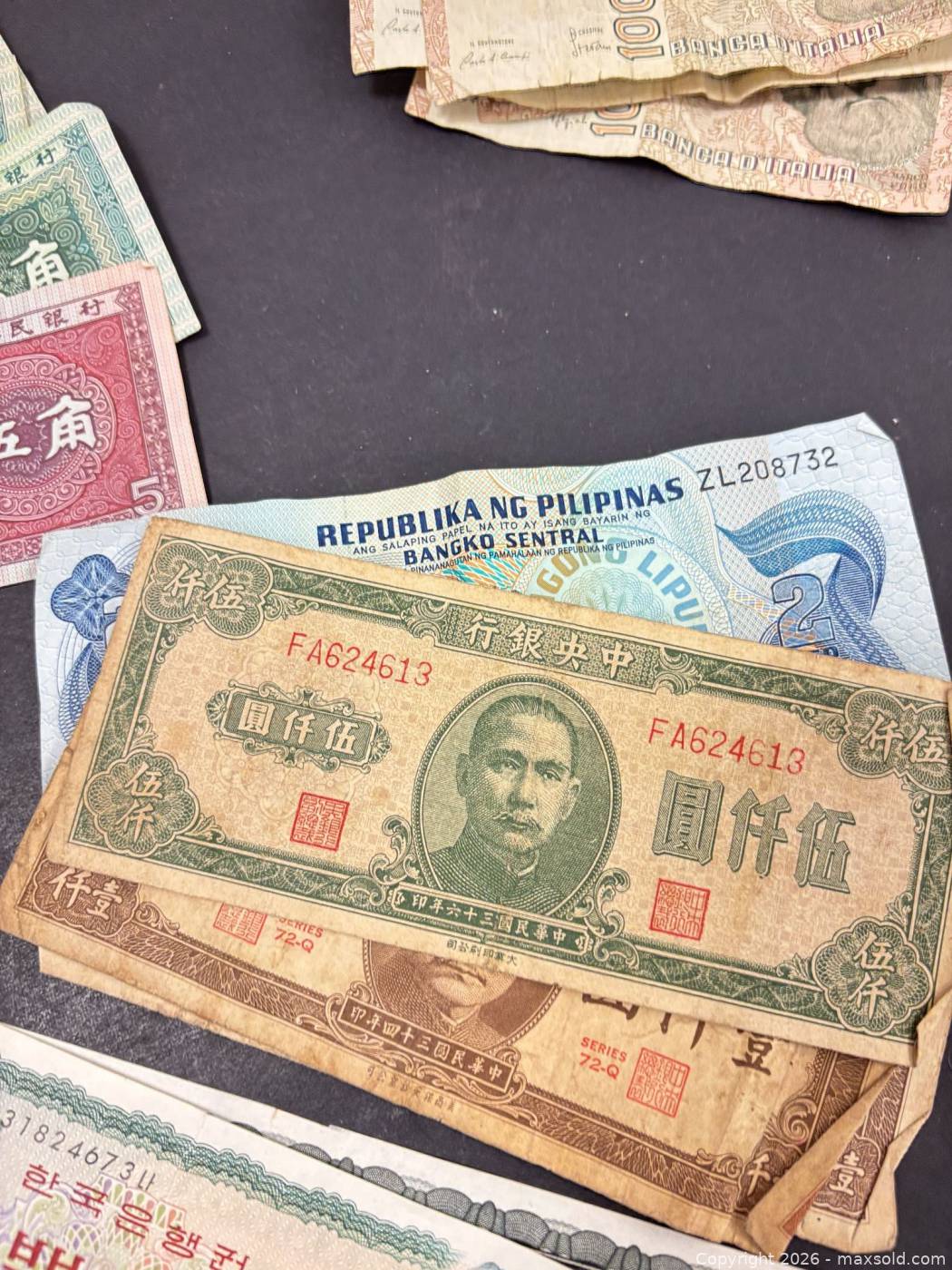 Assorted foreign banknotes and penny collections | Maxsold