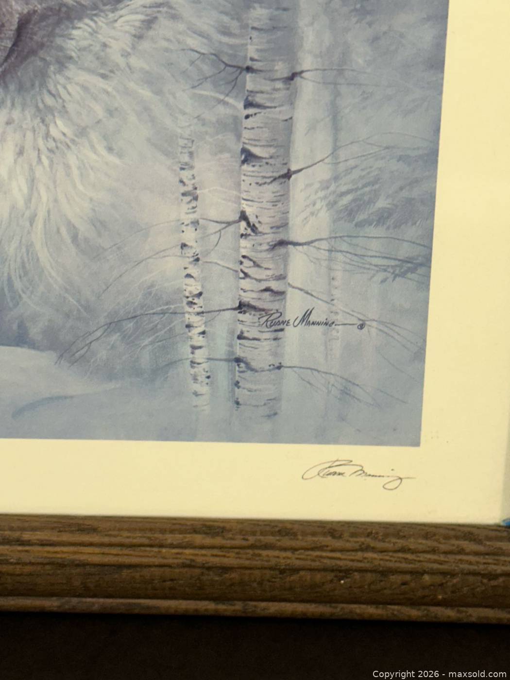 Ruane Manning Wolf Framed Prints, Lot Of 2 | Maxsold