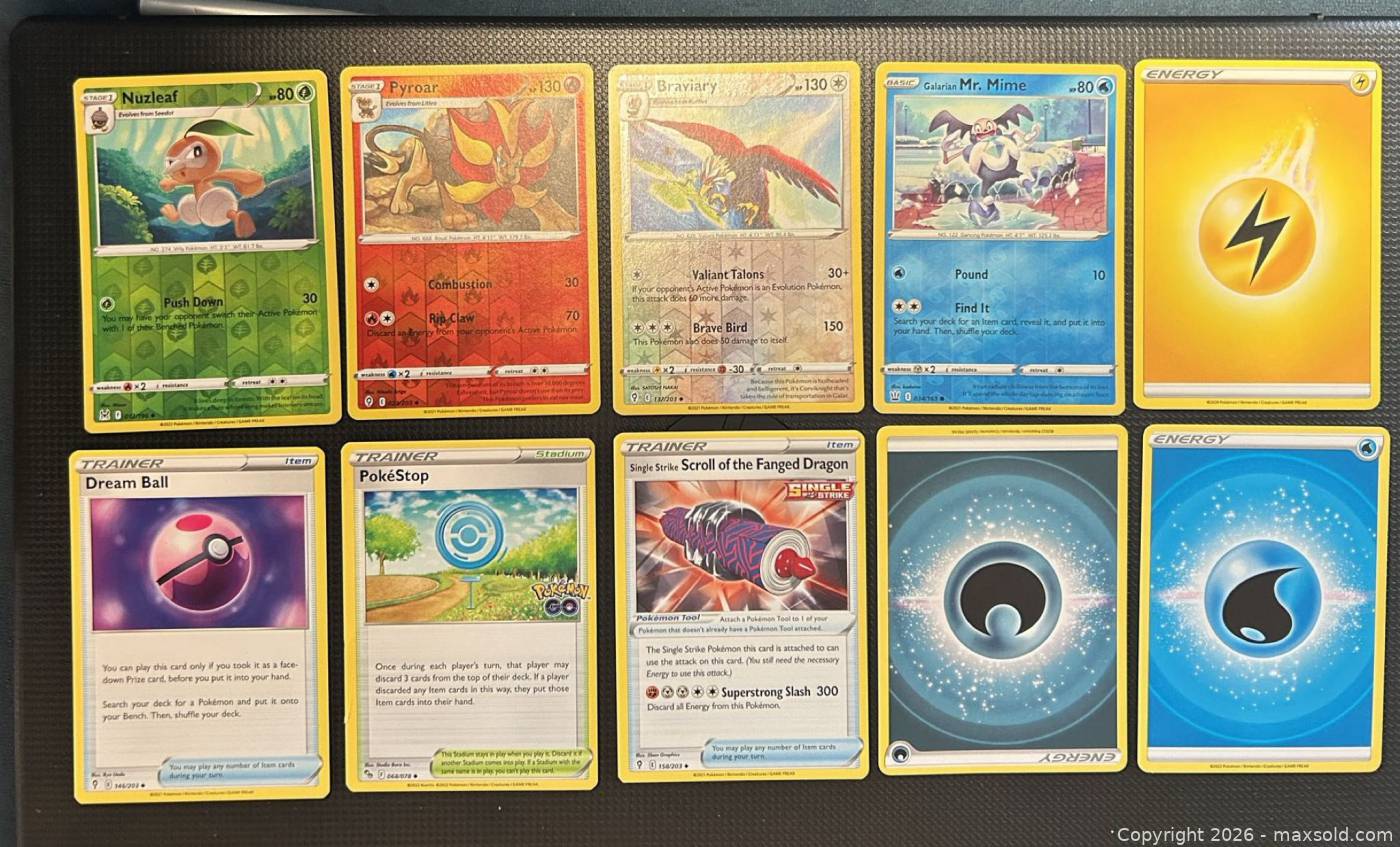 10 Pokémon TCG cards reverse holo trainers energy | Maxsold