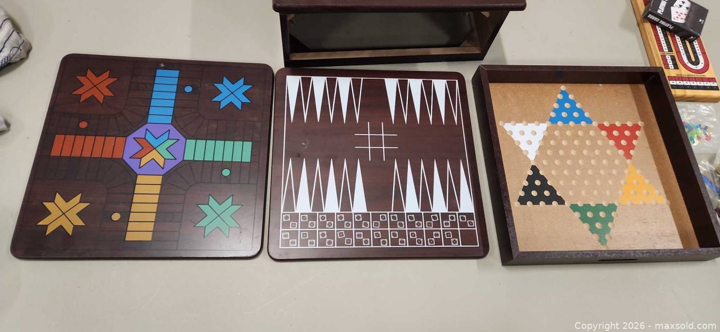 Game House 10 Classic Games Set and Cribbage Board | Maxsold