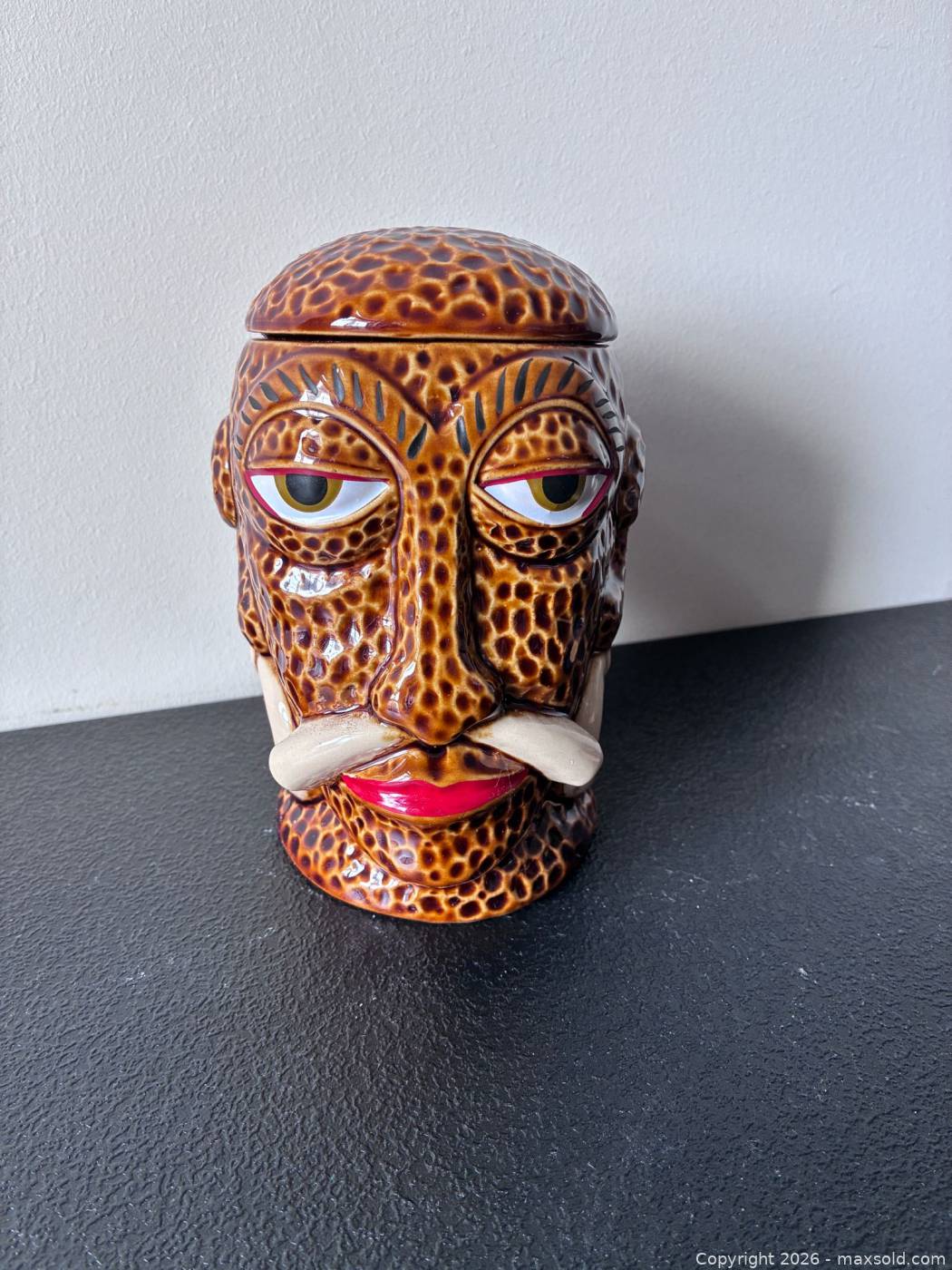 Tiki Farm Bali Hai ceramic lidded tiki mug | Maxsold