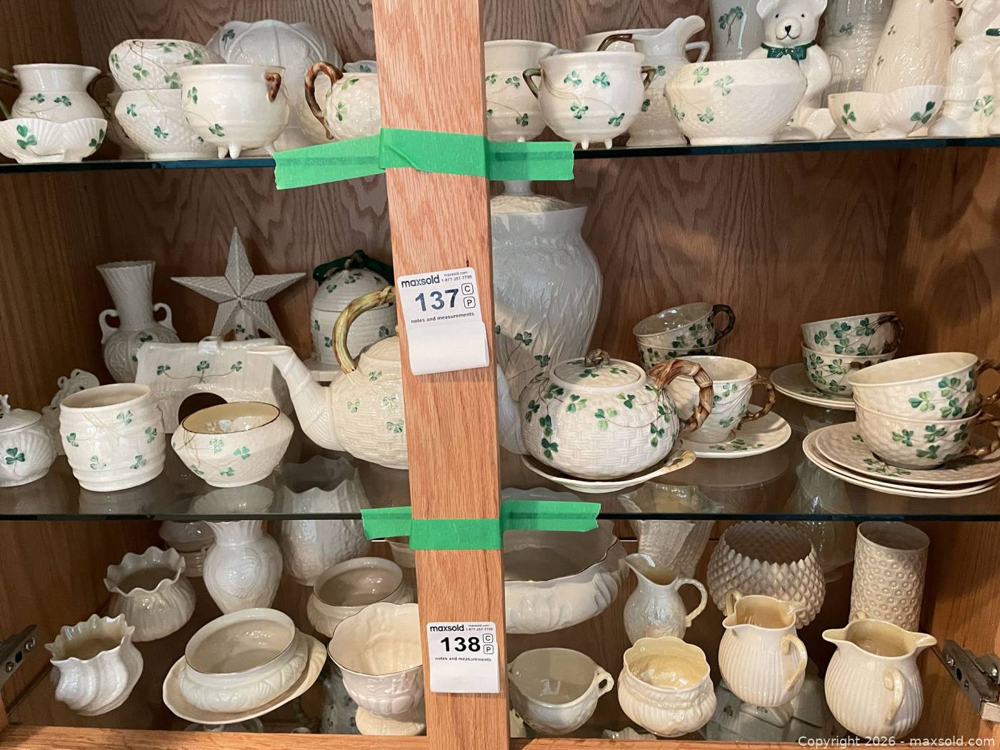 Belleek Irish Shamrock china assortment | Maxsold