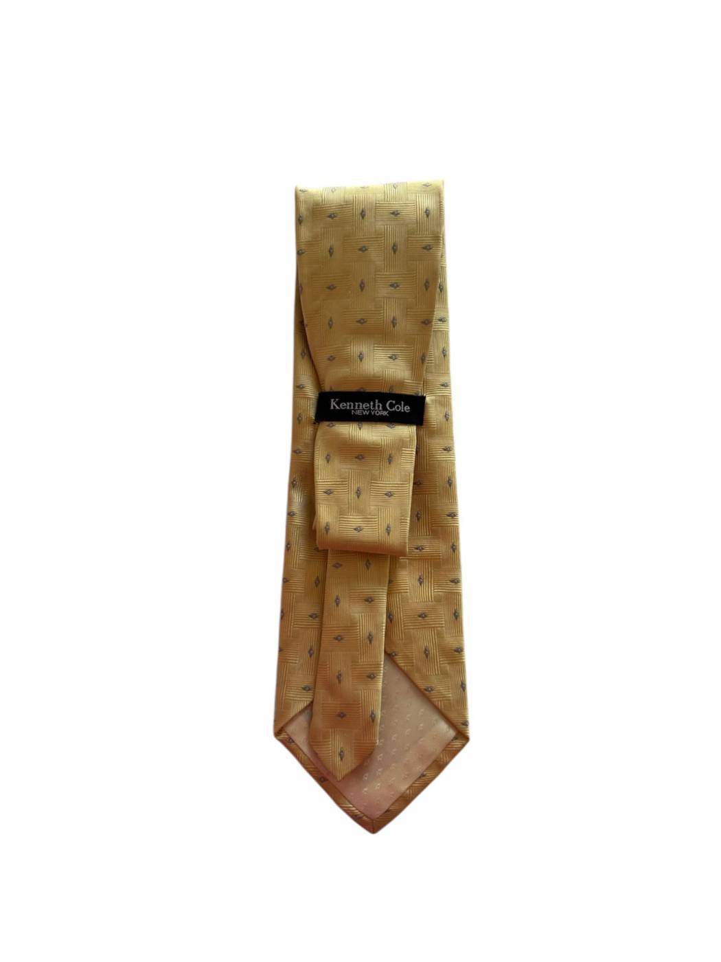 Kenneth Cole New York yellow silk geometric tie | Maxsold