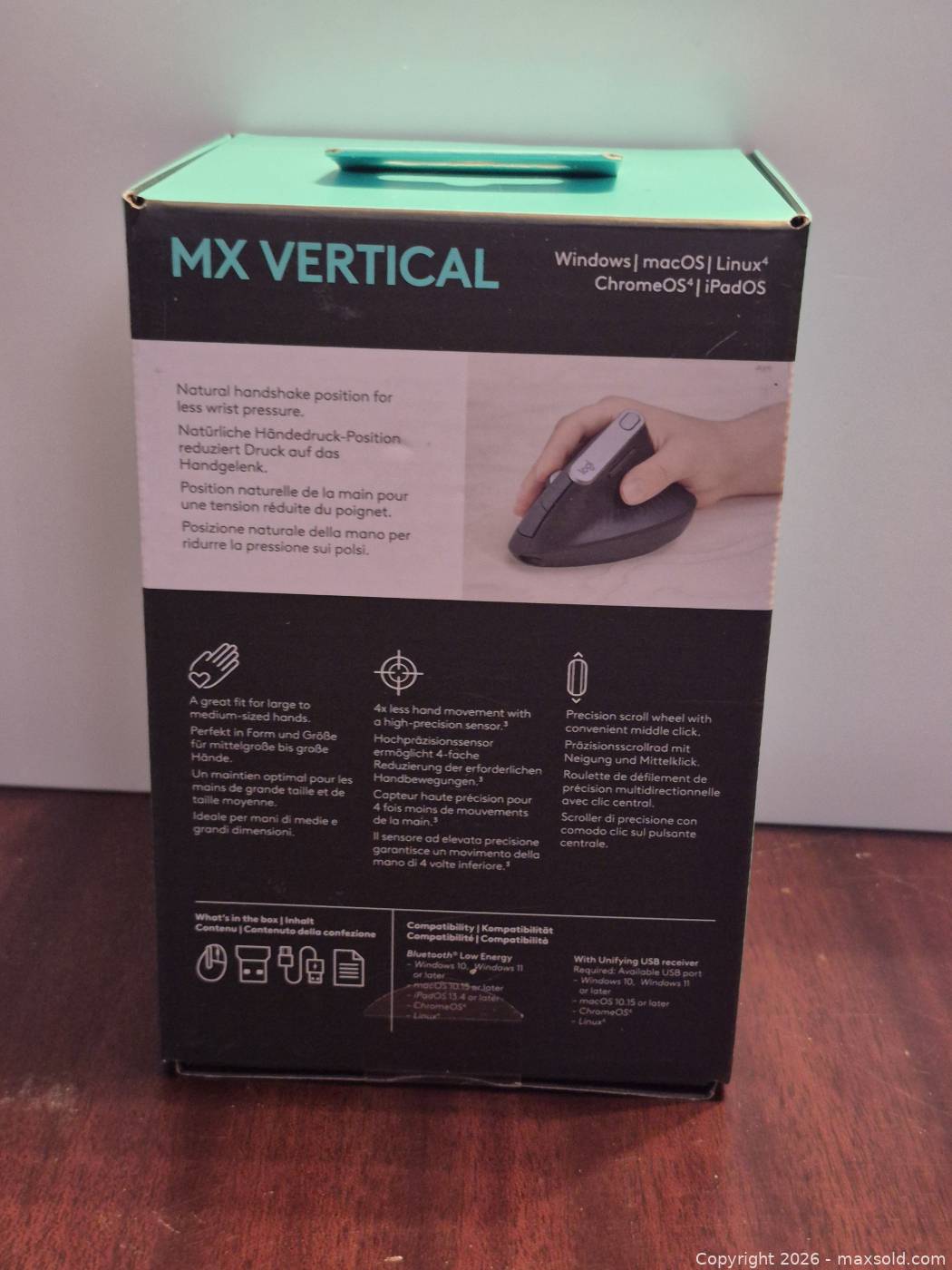 Logitech MX Vertical ergonomic wireless mouse new in sealed box | Maxsold