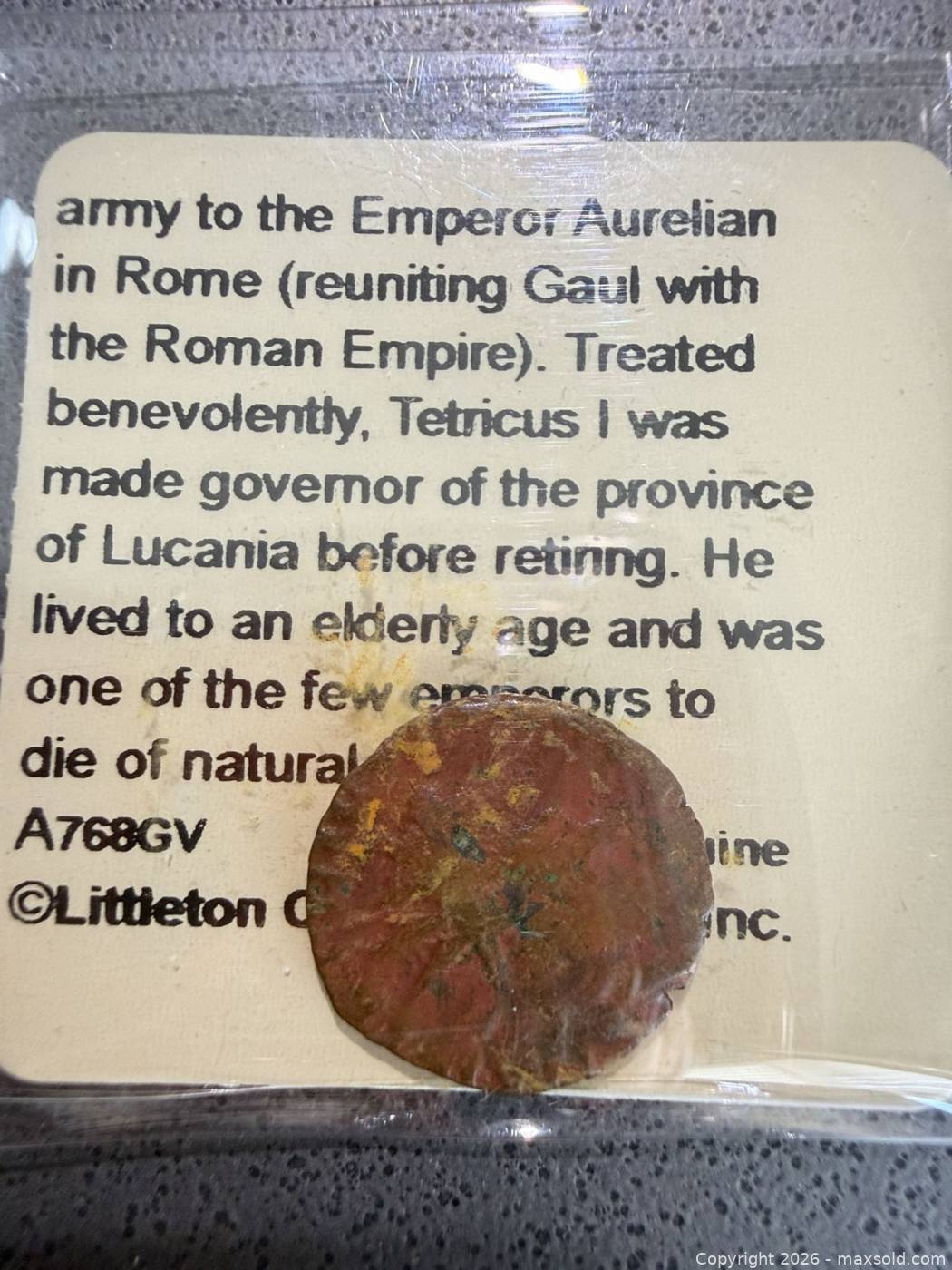 Ancient Roman bronze coin, Tetricus I, AD 270-273 | Maxsold