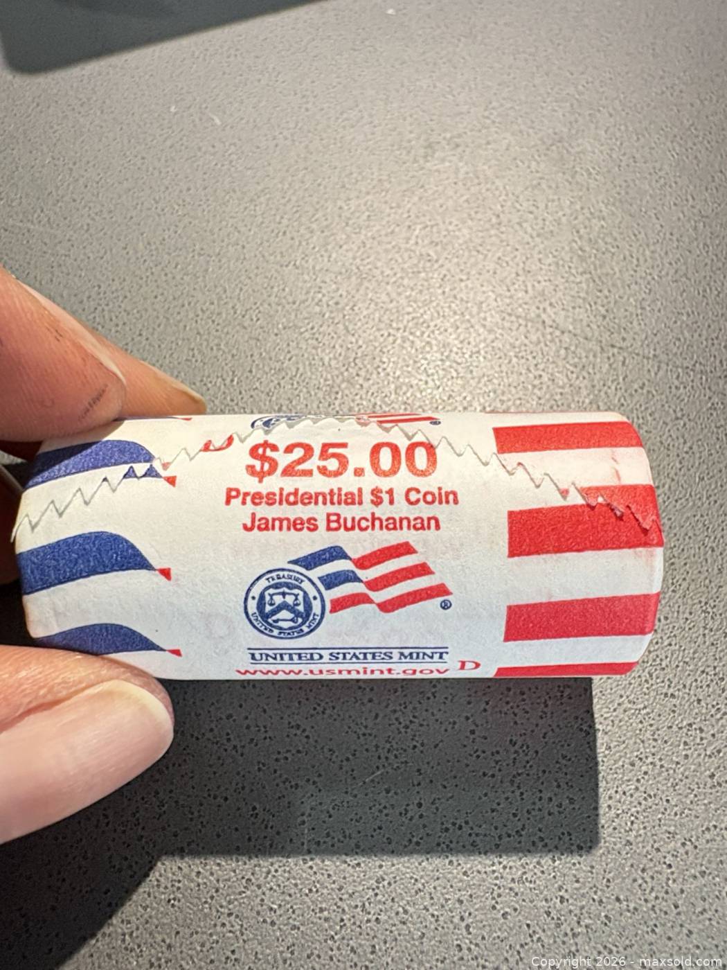 Roll of James Buchanan Presidential $1 Coins, Denver Mint | Maxsold
