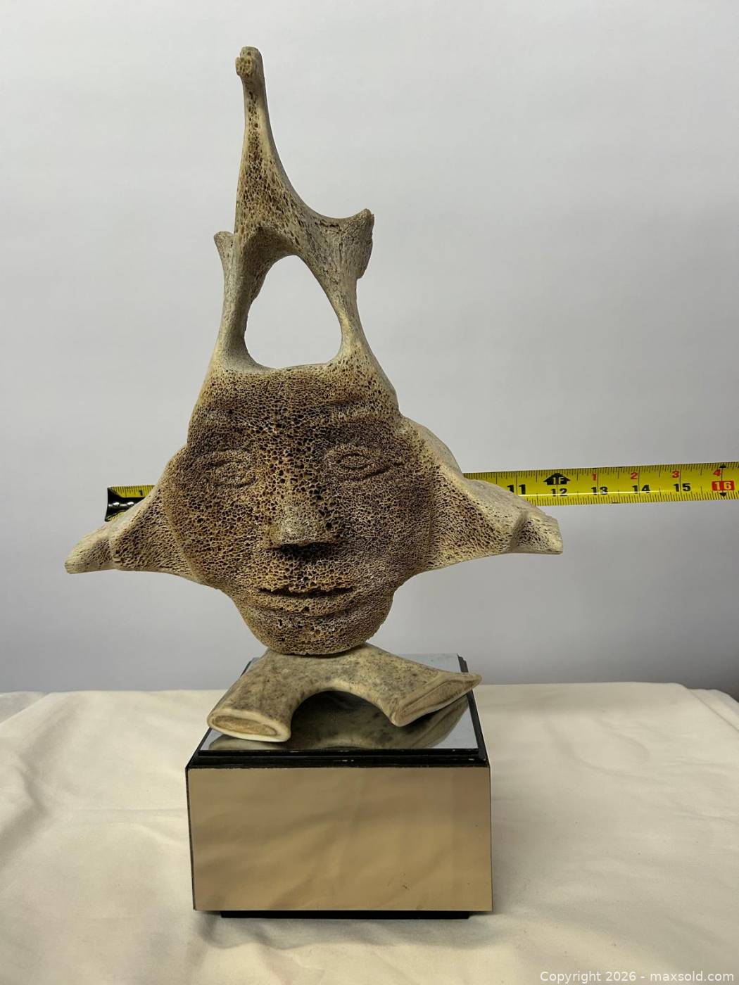 Emily Nakoolak bone face sculpture 1981 | Maxsold