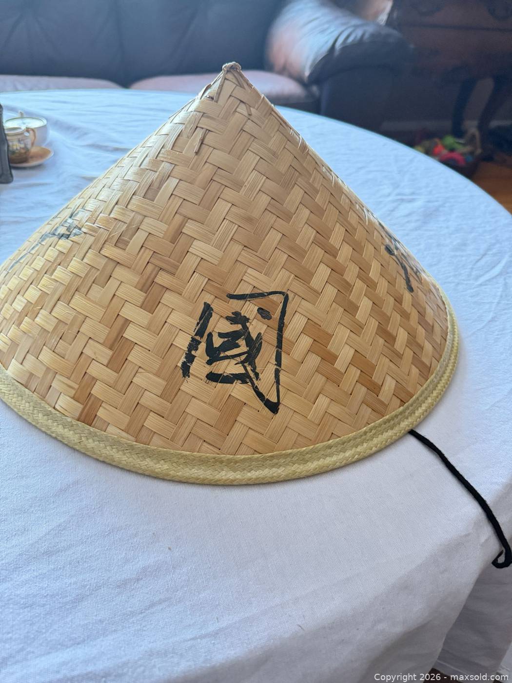 Vintage bamboo conical Japanese hat | Maxsold