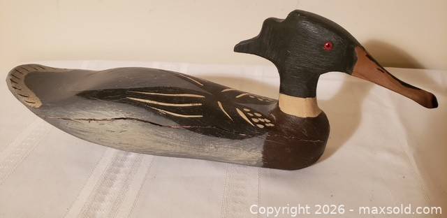 Tom Martindale red-breasted merganser drake decoy | Maxsold