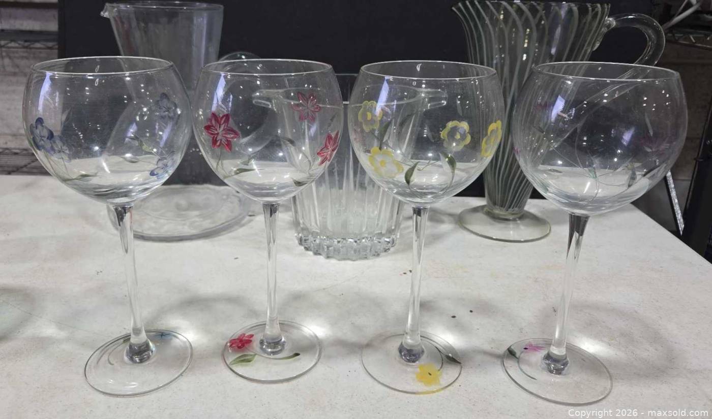 Murano Pitcher, Glasses, Ice Bucket | Maxsold