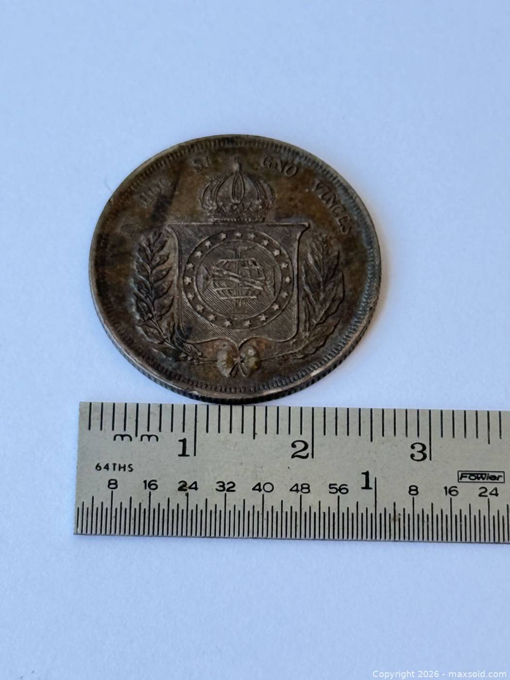 1865 Brazil 500 Reis silver coin | Maxsold