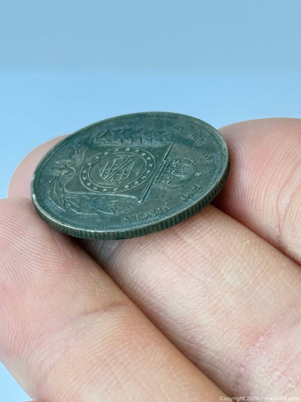 1865 Brazil 500 Reis silver coin | Maxsold