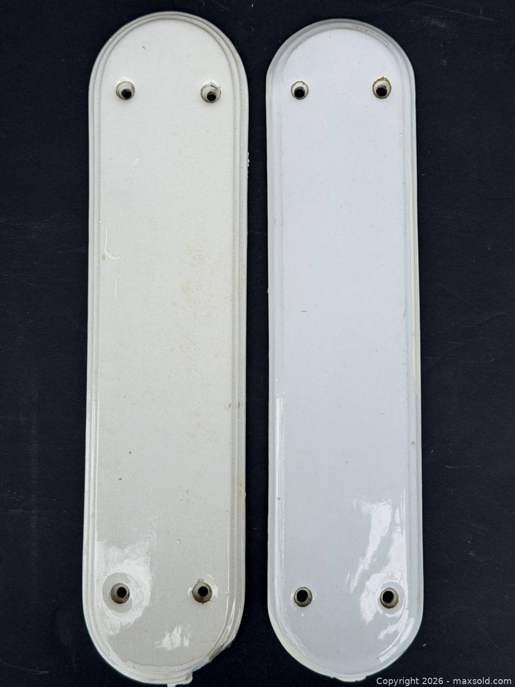 Vintage porcelain door push plates | Maxsold