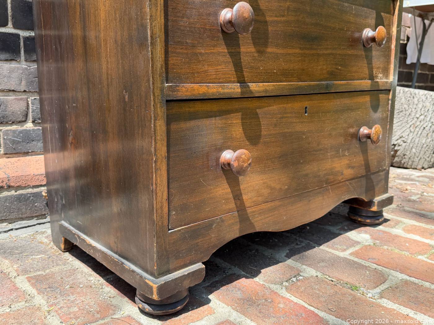 Vintage Walnut Drop Front Secretary Desk | Maxsold