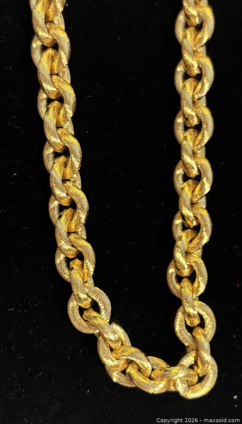 Monet Gold-Tone Chain Necklaces Pair | Maxsold