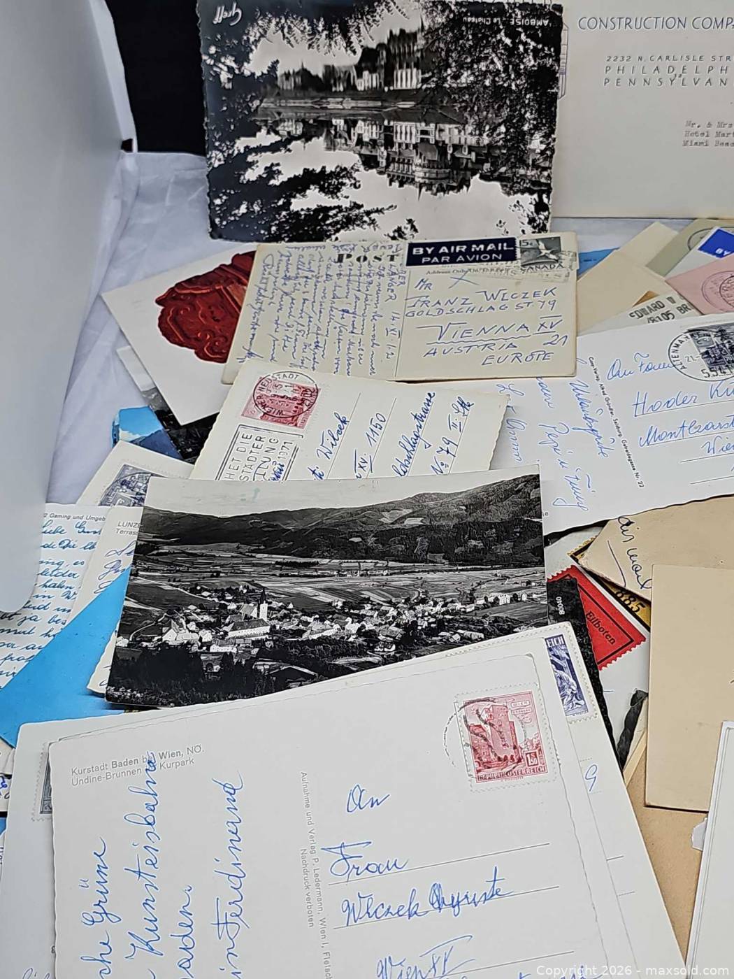 Vintage foreign travel postcards and letters | Maxsold