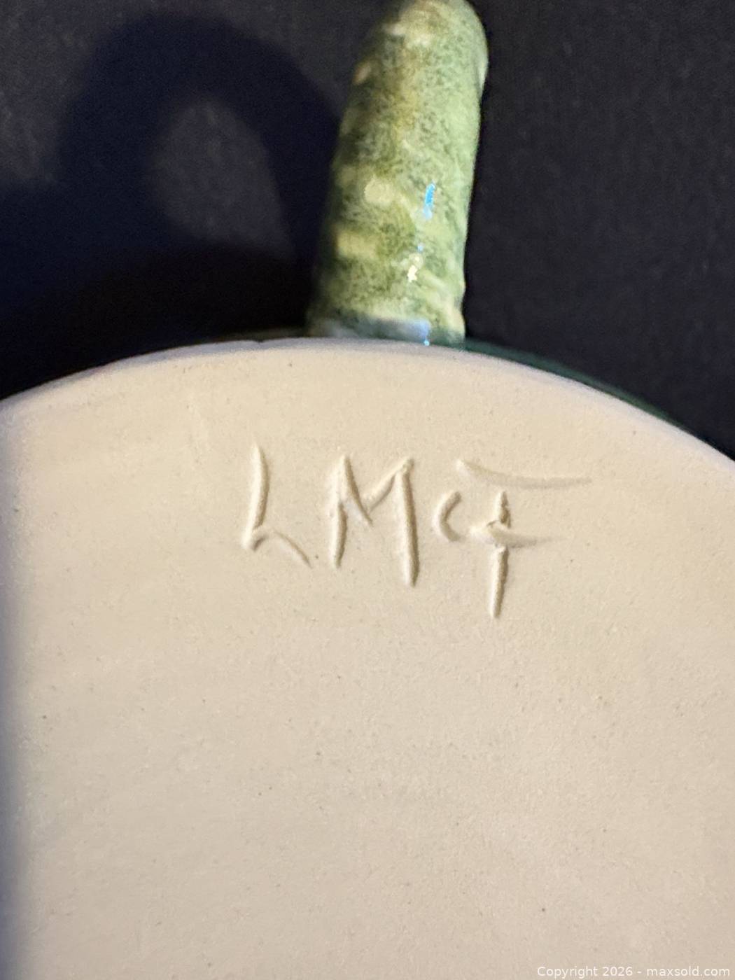 Six green studio pottery soup bowls | Maxsold