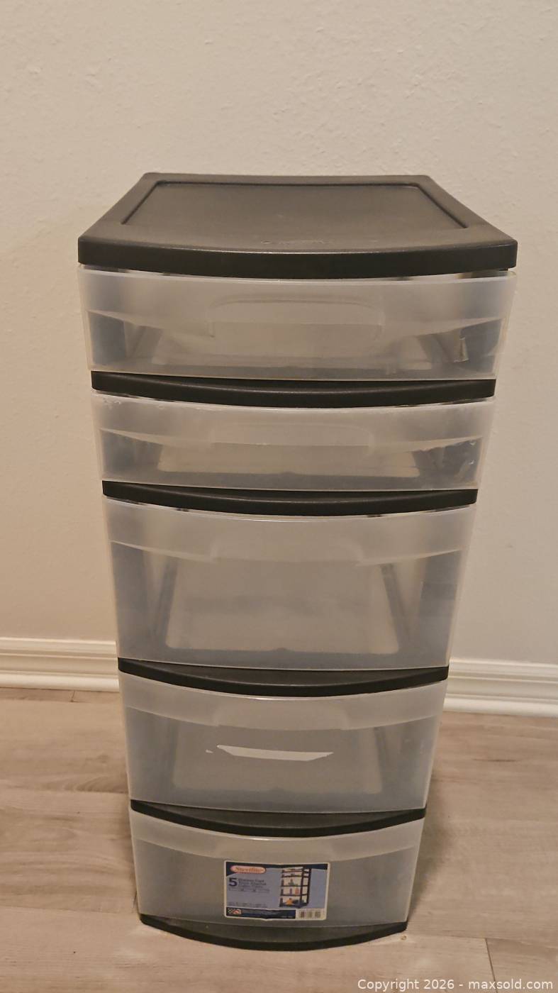Sterilite 5-Drawer Plastic Storage Cart | Maxsold