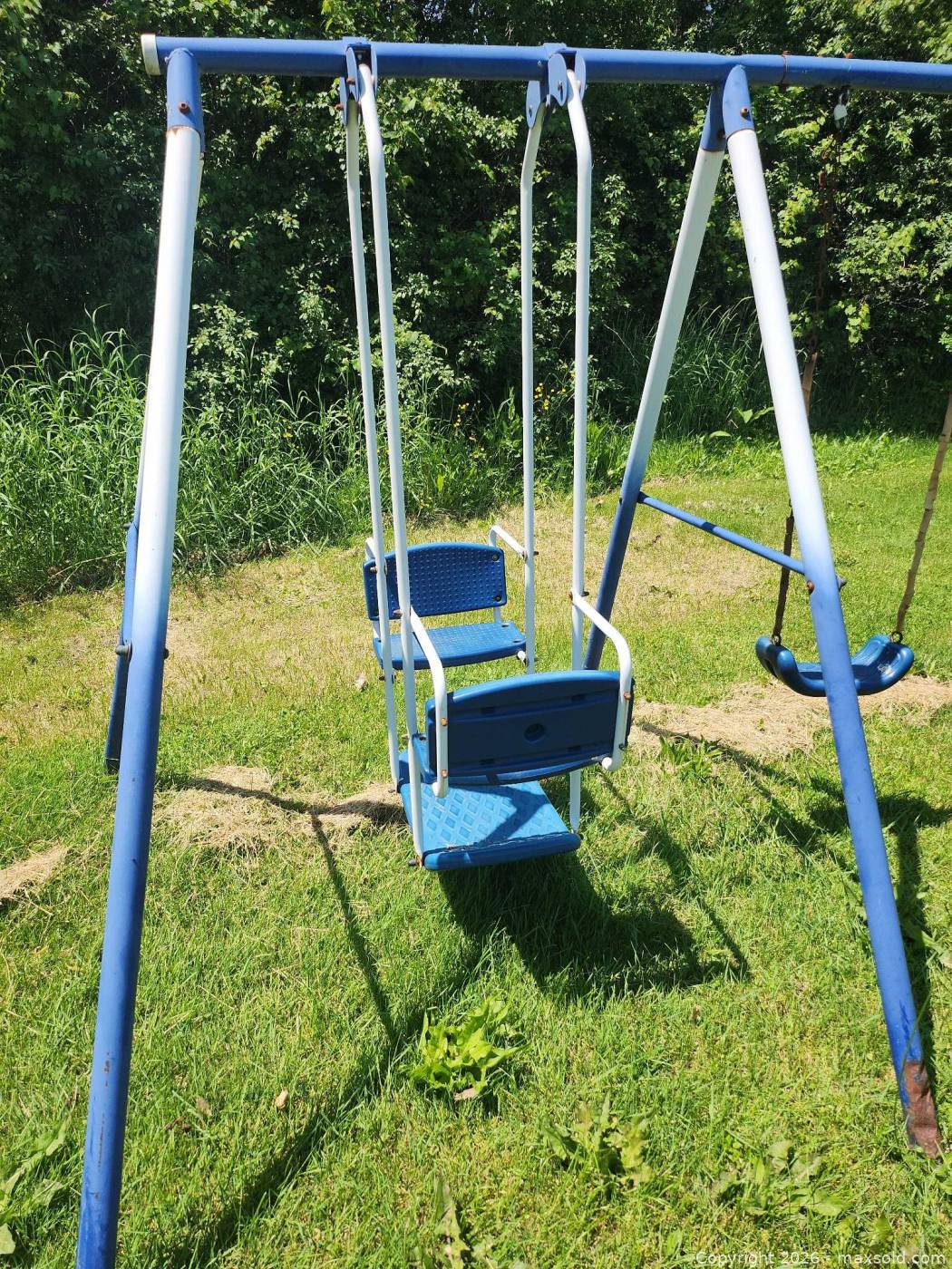 Metal A-Frame Swing Set With Slide | Maxsold