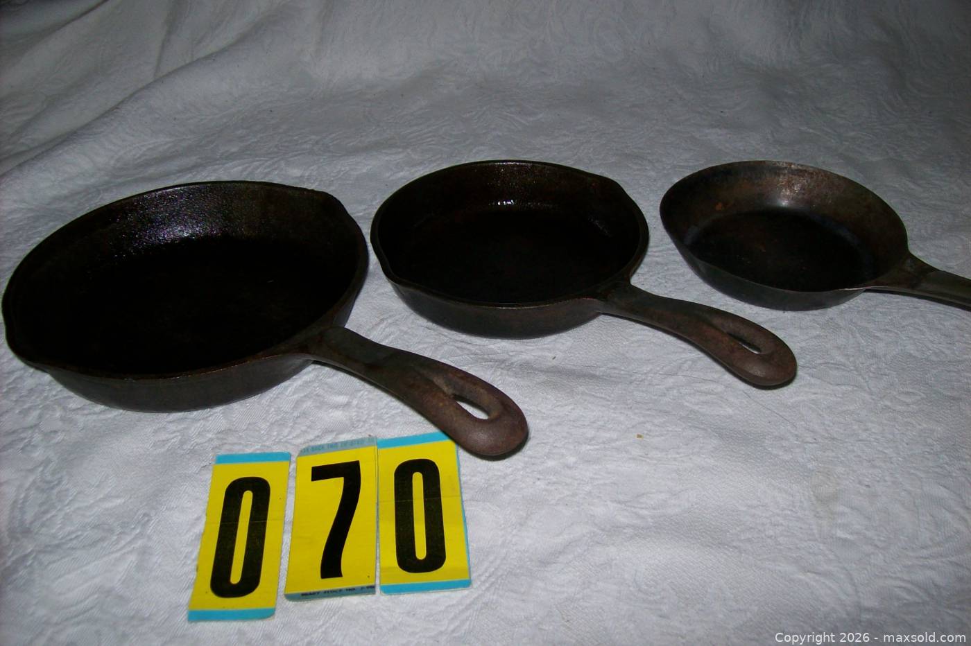 Wagner 1891 Original and National 68 Cast Iron Skillets | Maxsold