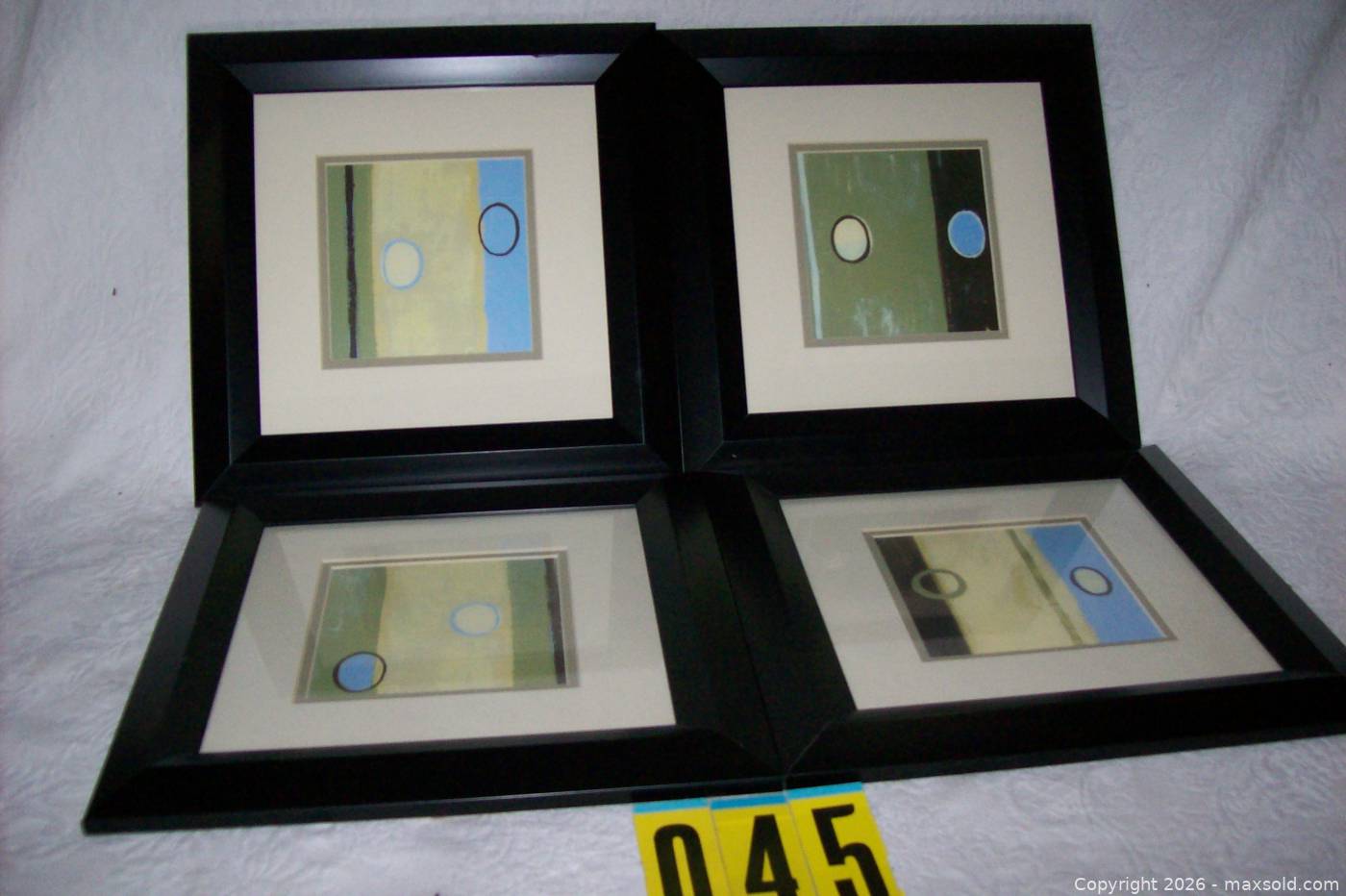 4 Made on Earth 10" framed modern art prints | Maxsold