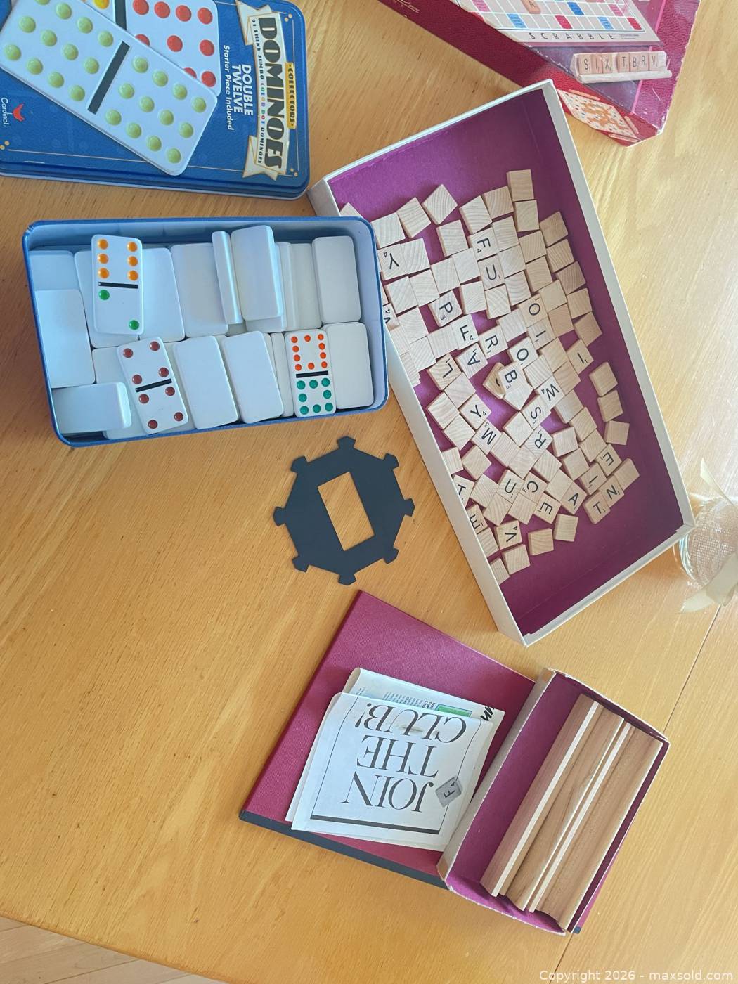 Double Twelve Dominoes Set and Scrabble | Maxsold