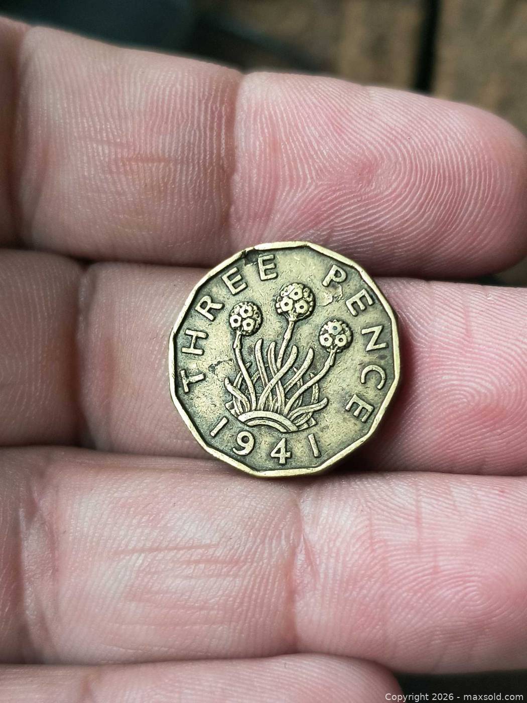 1941 United Kingdom Brass Threepence Coin | Maxsold