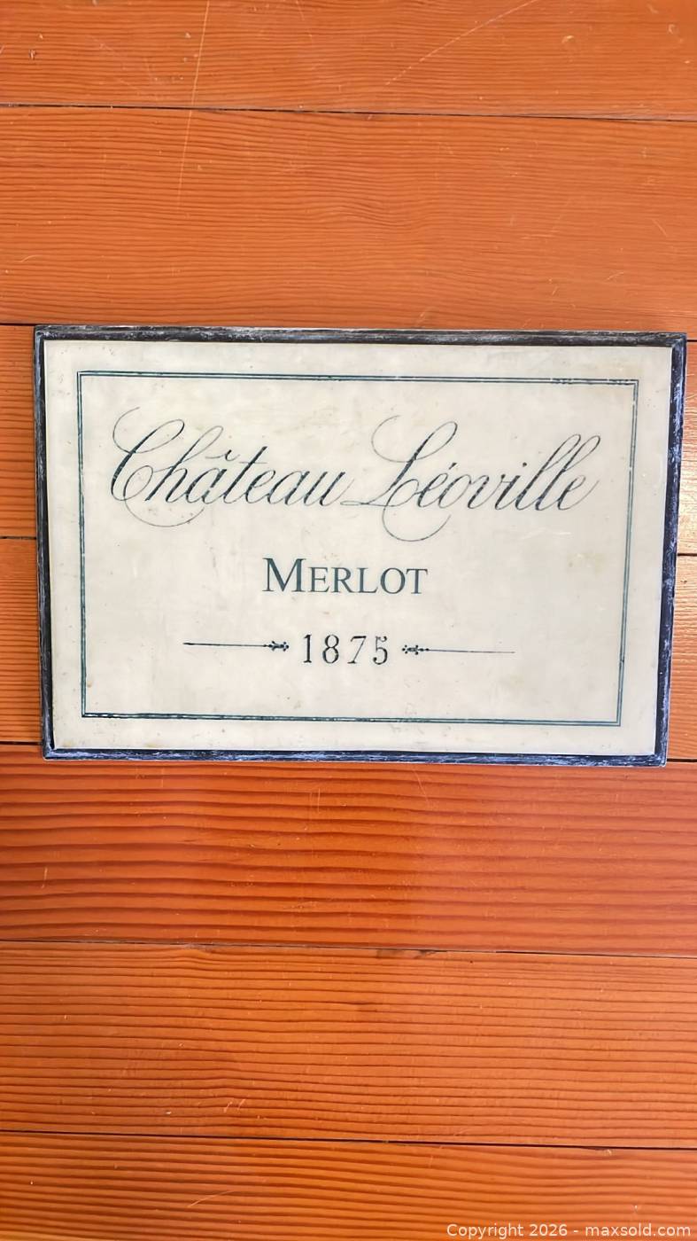 Ceramic Tile Wall Sign "Château Léoville Merlot 1875" | Maxsold