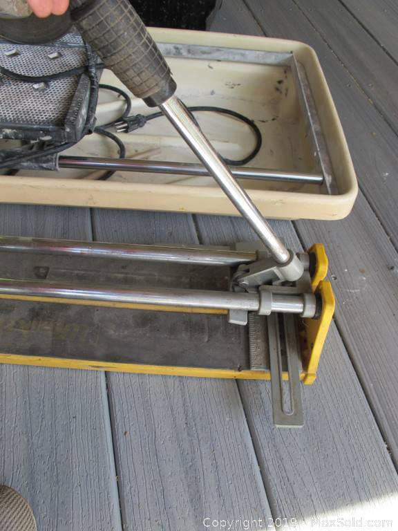 MK Diamond Electric Tile Saw and Workforce Manual Tile Cutter | Maxsold