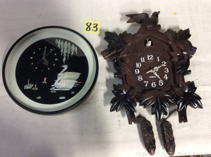 Two Battery Operated Clocks: Chinese Style Round & Coco Style Cuckoo ...