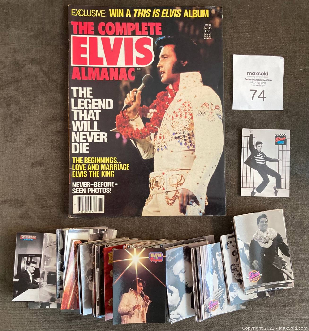 Elvis Presley 1981 Magazine with 211 Elvis Collection Cards | Maxsold