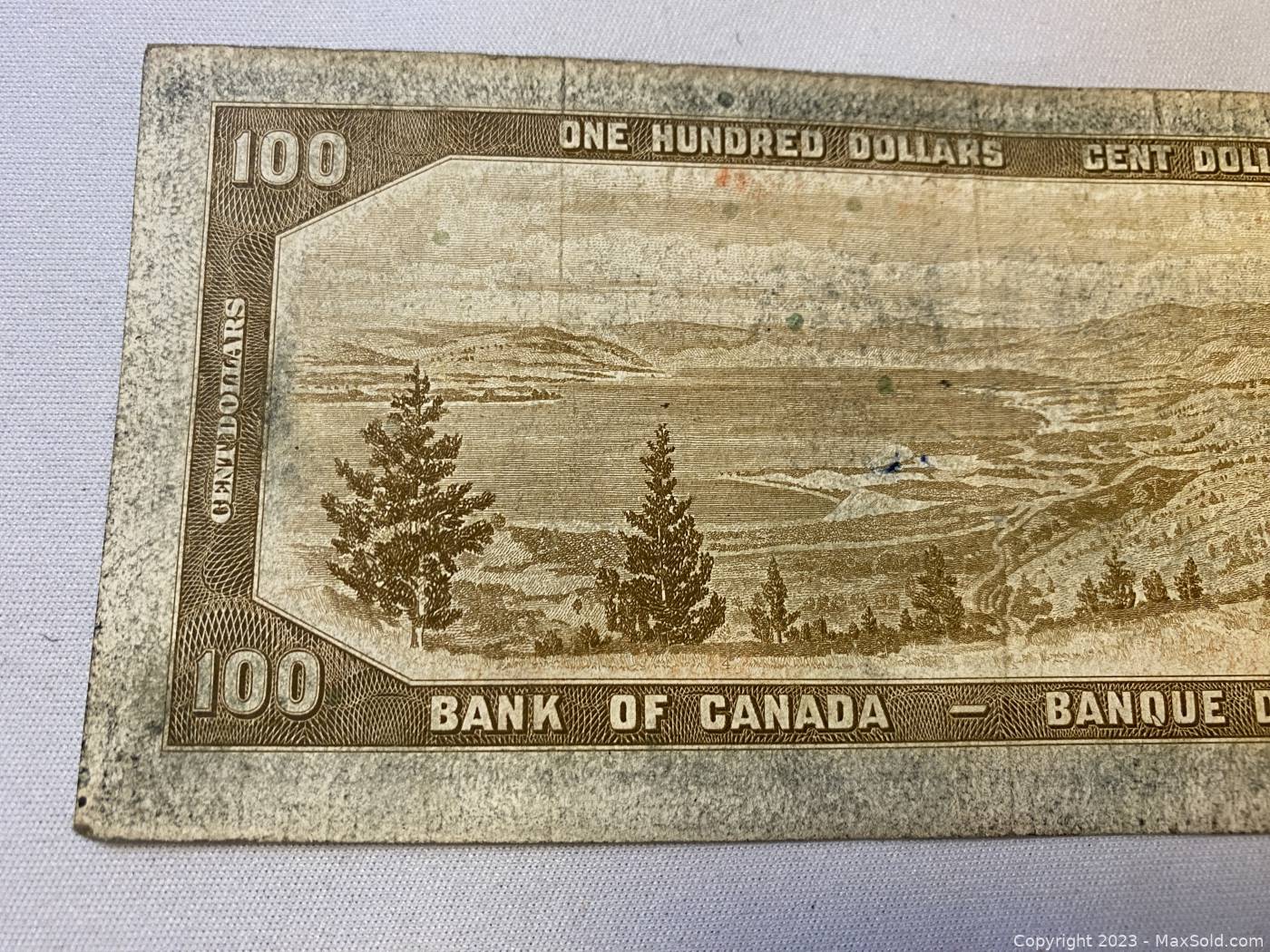 1954 Canada 100 Dollar Bill | Maxsold