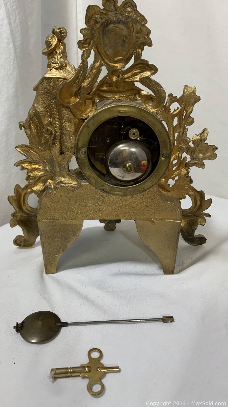 Vintage Victorian Gold Gilt Metal Clock | Maxsold